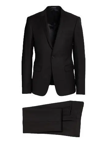 Emporio Armani Suit Size Wool, Elastane - Black