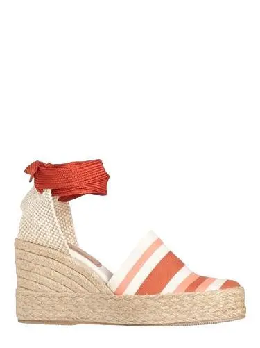 PALOMITAS BY PALOMA BARCELÓ Striped Wedge Espadrilles - Red