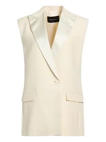 Fabiana Filippi Single-breasted Blazer With Satin Trims - White