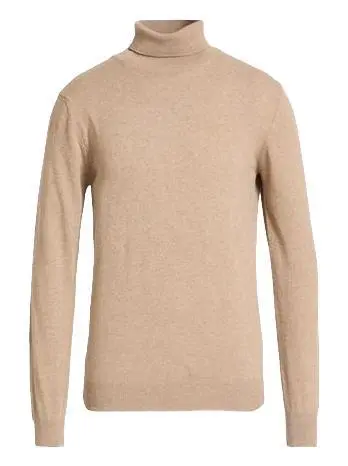 BERNA Turtleneck Knit Top - Beige