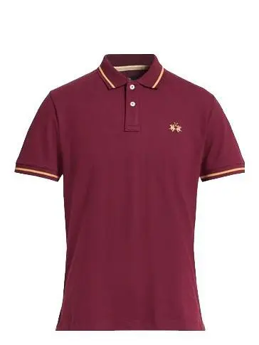 LA MARTINA Polo Shirt Size Cotton, Elastane - Red