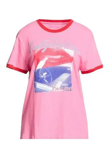 Zadig&Voltaire T-shirt In Cotton, Linen, And Lyocell - Pink