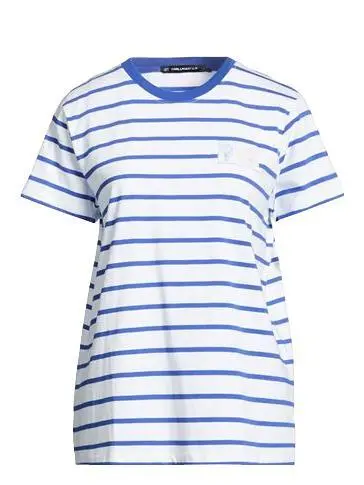Karl Lagerfeld Organic Cotton Striped T-shirt - Blue