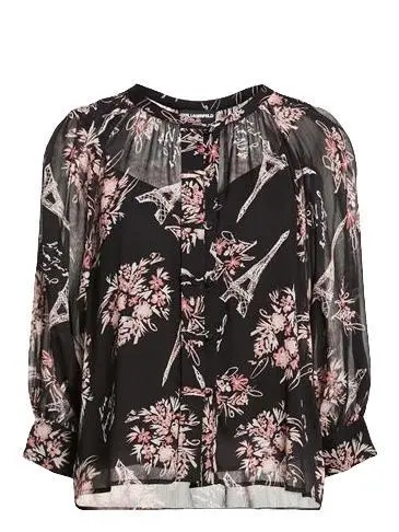 Karl Lagerfeld Georgette Shirt - Black