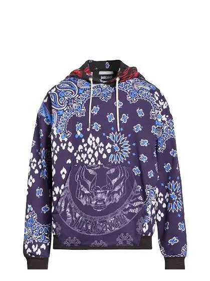 Just Cavalli Cotton Fleece Paisley-print Sweatshirt - Purple