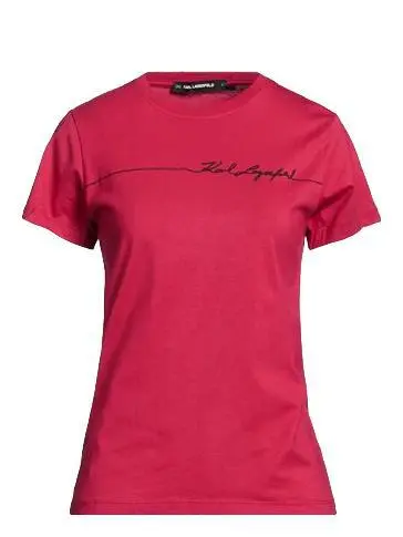 Karl Lagerfeld Logo-print Organic Cotton T-shirt - Red