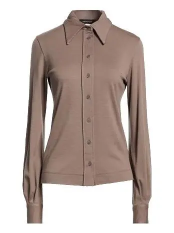 Fabiana Filippi Solid Button-down Shirt With Appliqués - Brown
