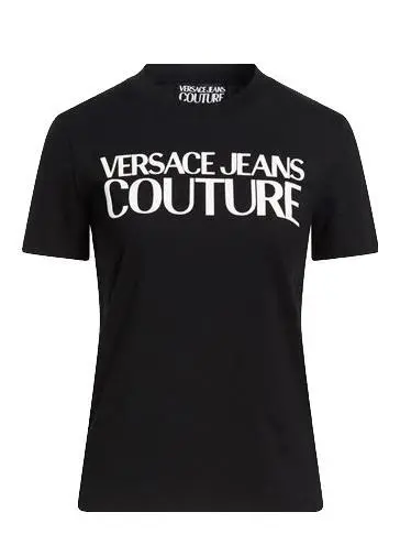 Versace Logo-print Jersey T-shirt - Black