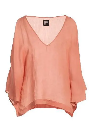 FISICO Ramie V-neck Top - Red