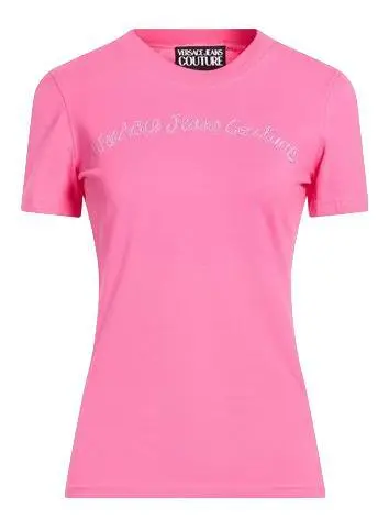 Versace T-shirt With Logo Print - Pink