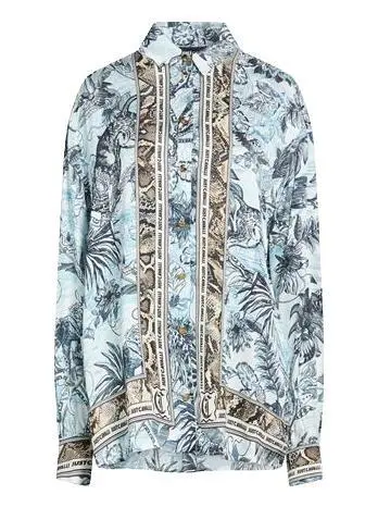 Just Cavalli Printed Viscose Shirt - Blue