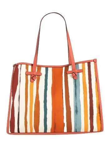 GIANNI CHIARINI Marcella Club Striped Twill Tote - Red