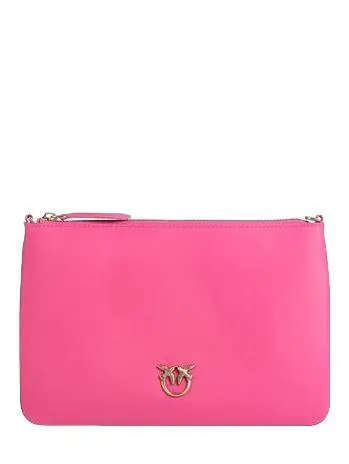Pinko Calfskin Clutch With Detachable Strap - Pink