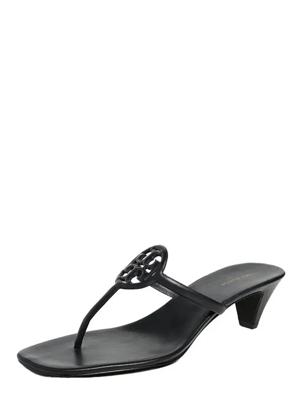 Tory Burch Miller Capri Kitten Heels - Perfect Black / Perfect Black
