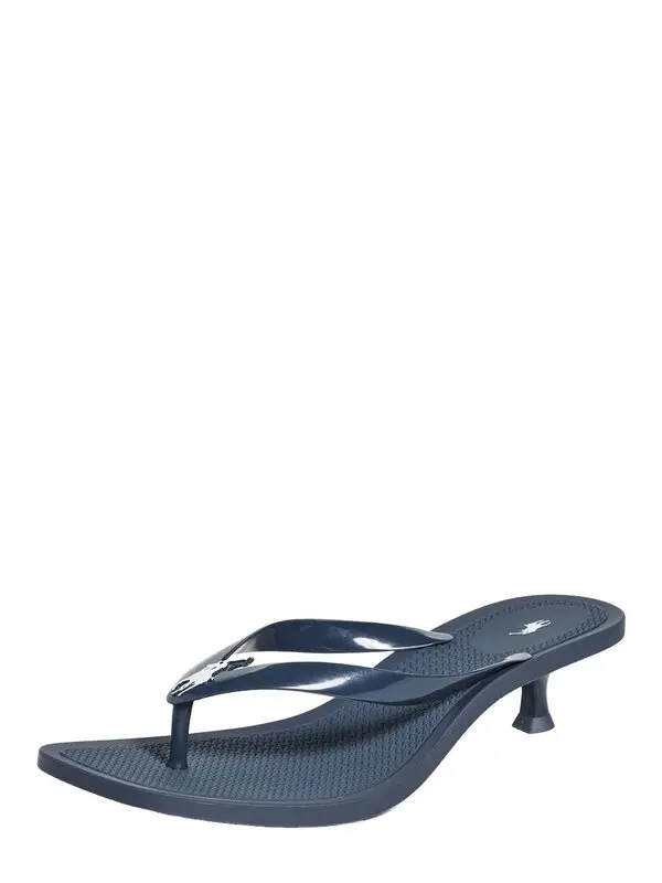 Polo Ralph Lauren Kitten Heel Thong Sandals - Royal Blue