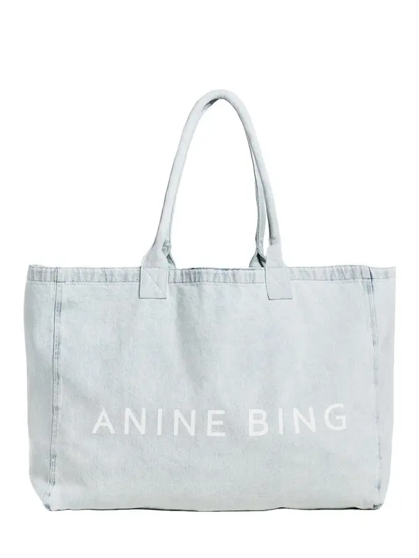 ANINE BING Leo Denim Tote - Lucid Blue