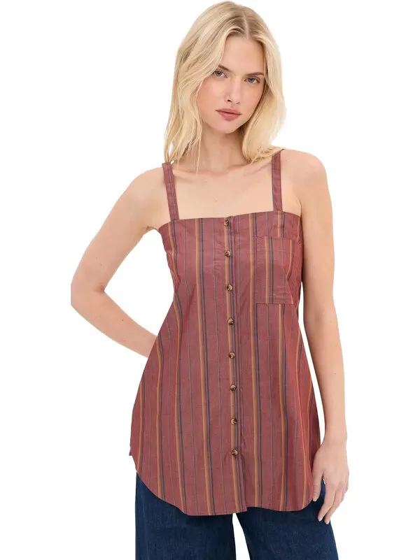 LE BOP Maeve Tunic - Rust Stripe