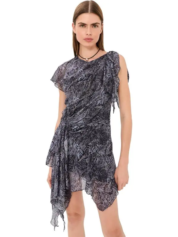 Isabel Marant Trysha Silk Mini Dress - Faded Night