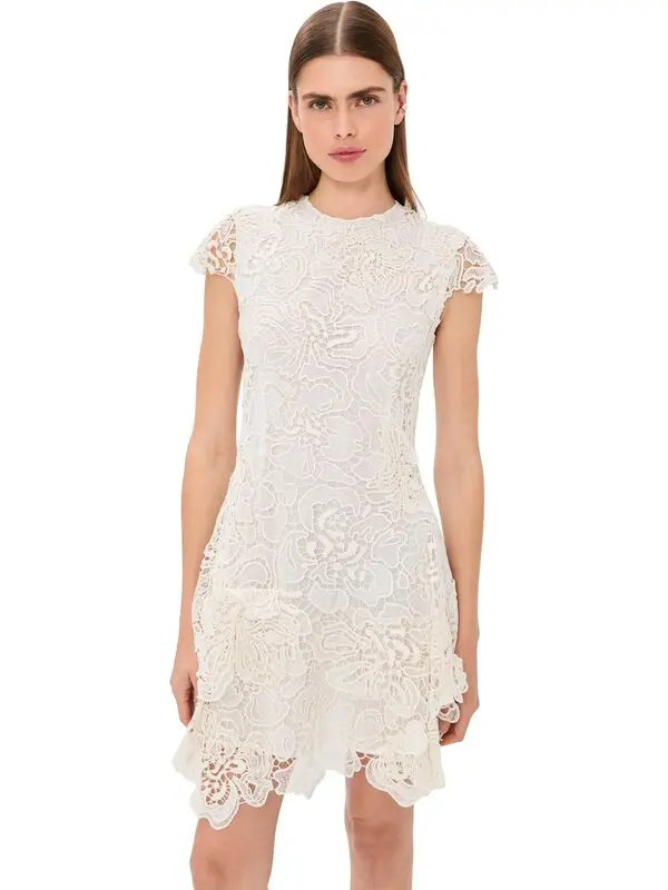 Simkhai Novelle Lace Mini Dress - White