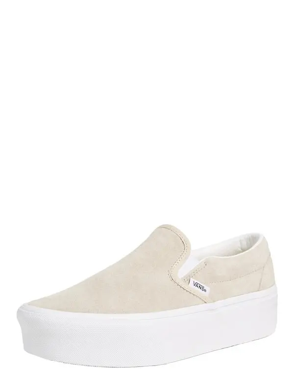 VANS Classic Slip-on Stackform Sneakers - Nubuck Oatmeal