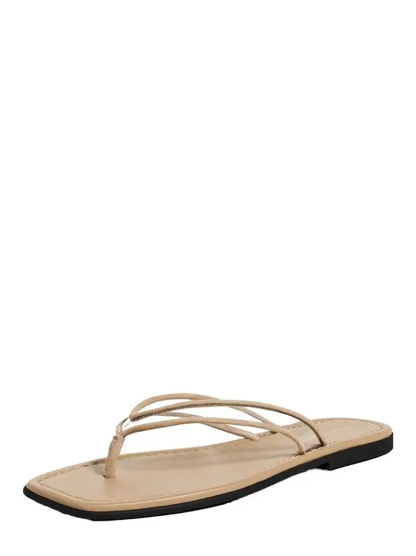 Veronica Beard Clea Piping Sandals - Clear/sand
