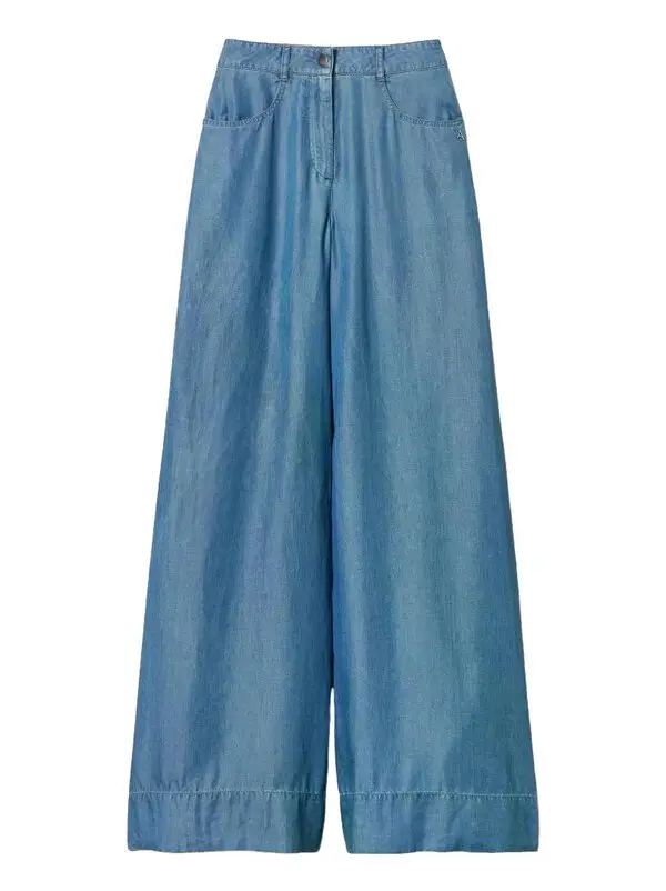 TWINSET High-rise Palazzo Pants - Blue