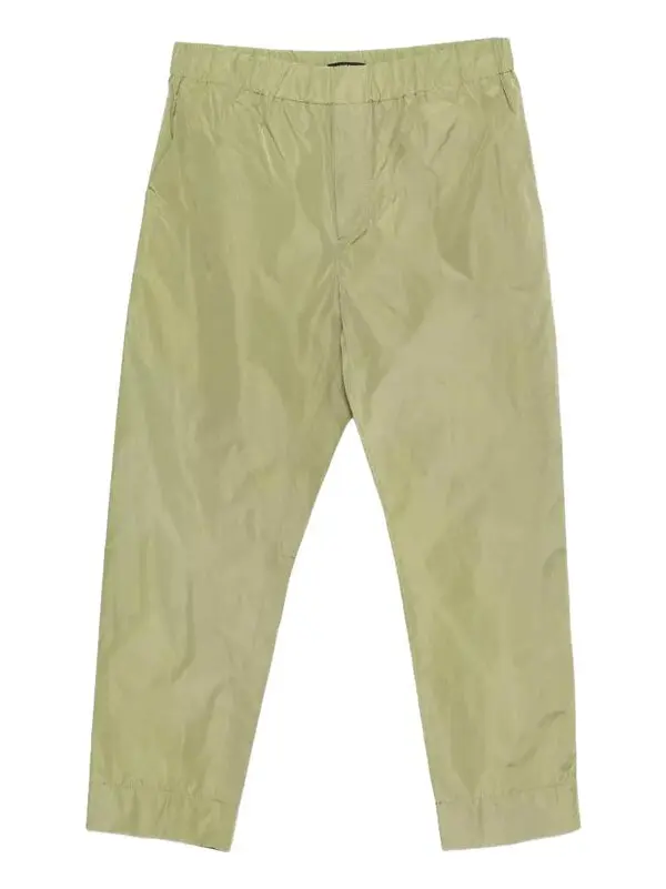 SUSANNE BOMMER Cropped Straight Leg Trousers - Green