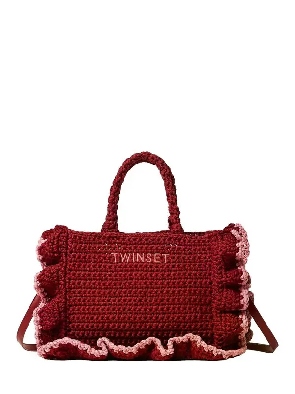 TWINSET Ruffled Tote Bag - Red