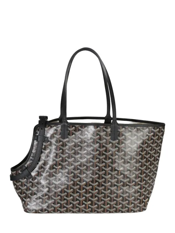 Goyard Ine Canvas Pet Carrier Tote - Black