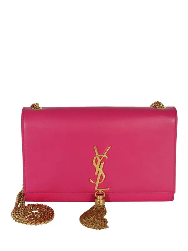 Saint Laurent Smooth Calfskin Kate Tassel Chain - Pink