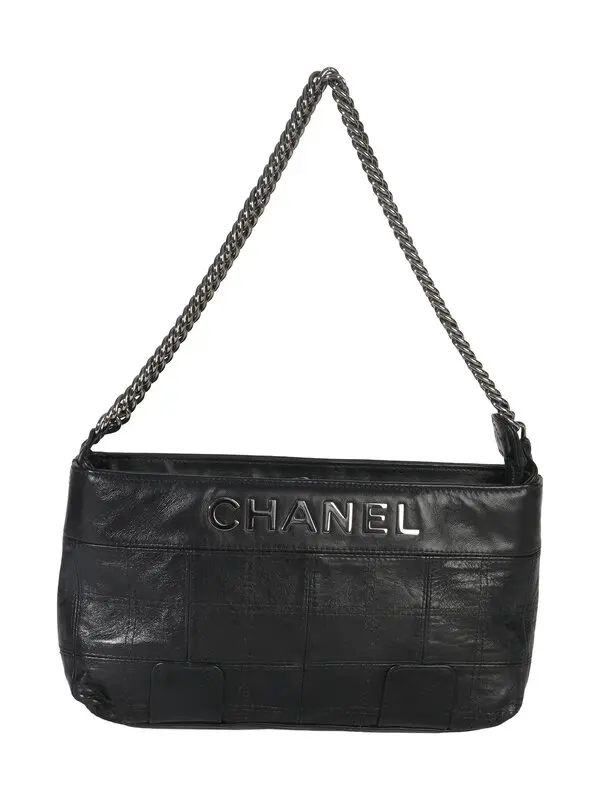 Chanel Quilted Lambskin Shoulder Bag - Black