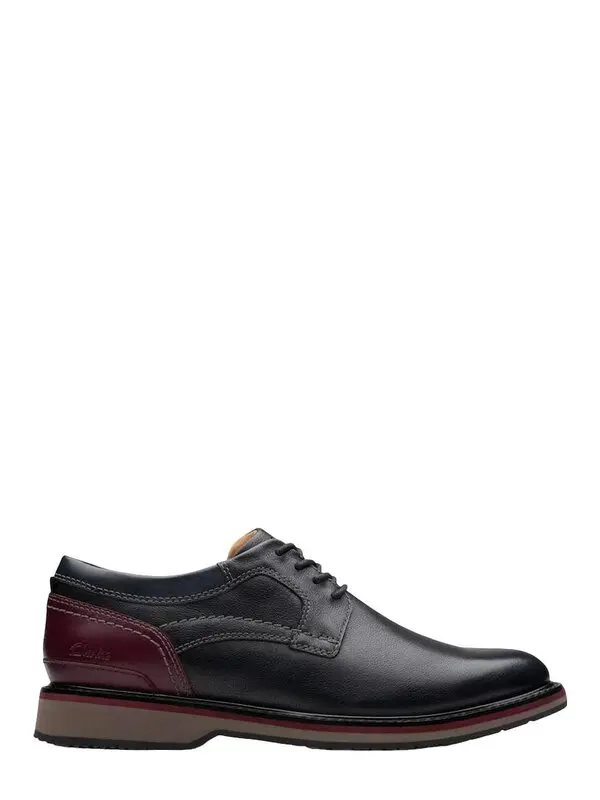 Clarks Leather Derby Shoes - Black Leather