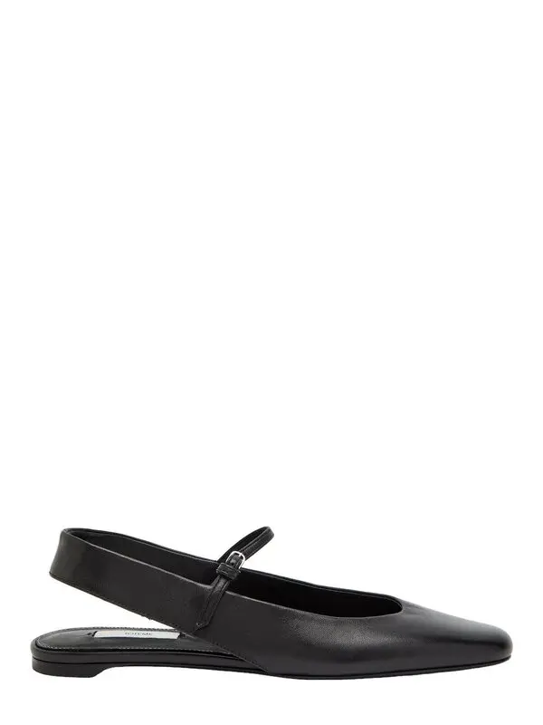 TOTEME Nappa Leather Mary Jane Flats - Black
