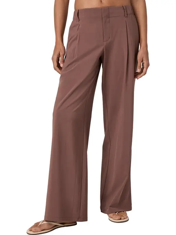 Vuori Villa Everyday Wide Leg Trouser Long - Sable