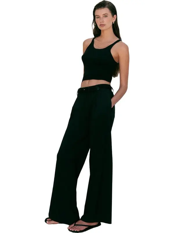 Vuori Villa Everyday Wide Leg Trouser - Black