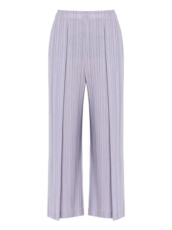 Issey Miyake Pleated Wide-leg Woven Trousers - Light Purple