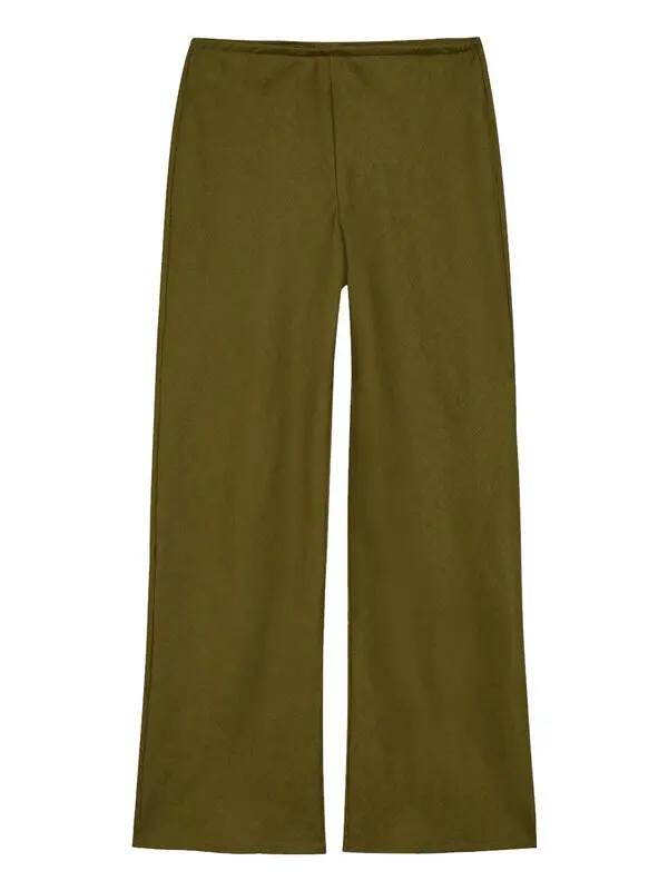REFORMATION Gale Straight-leg Linen Trousers - Khaki