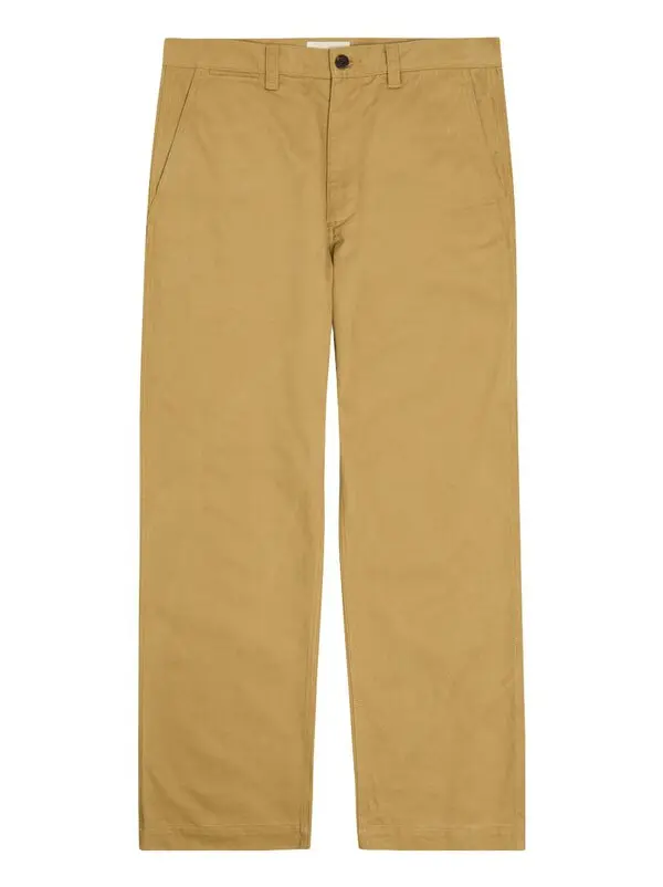 VOWELS Straight-leg Cotton Trousers - Khaki
