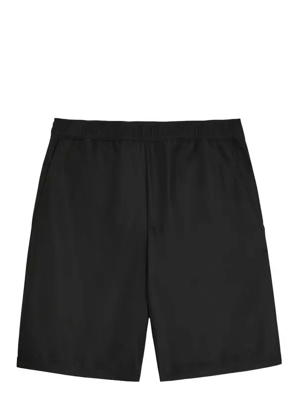 VOWELS Wool-blend Relaxed Fit Shorts - Black