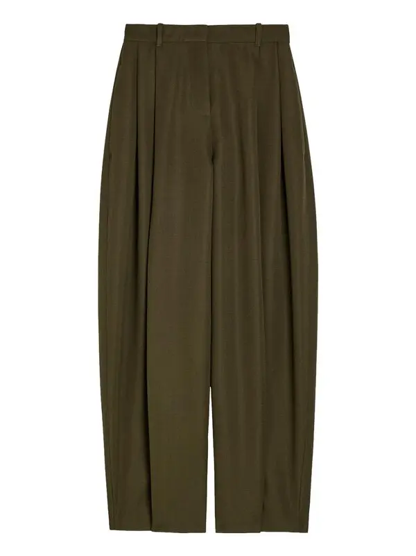 Jacquemus Le Pantalon D'homme Pleated Wool Trousers - Khaki
