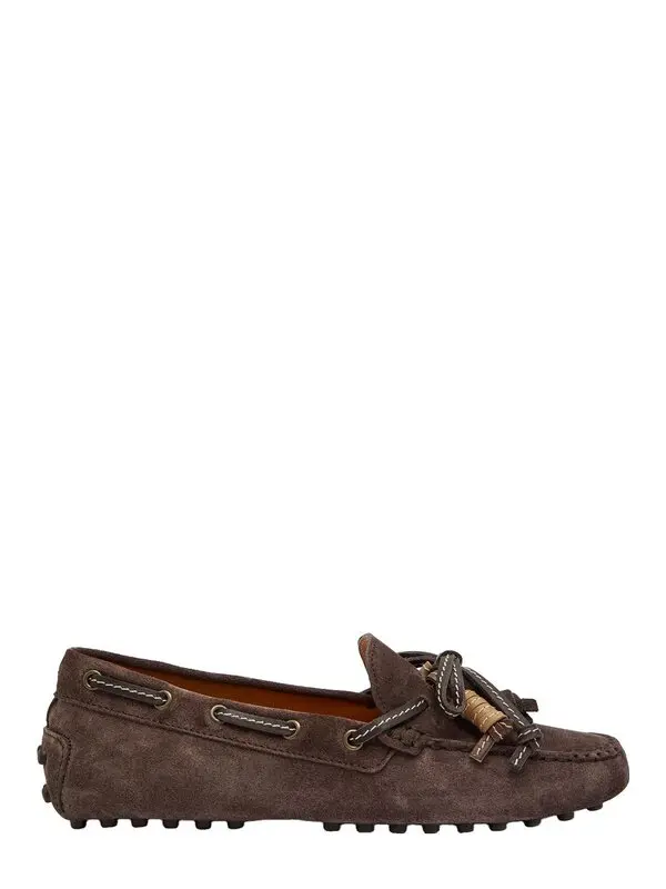 TOD'S Gommino Suede Loafers - Brown