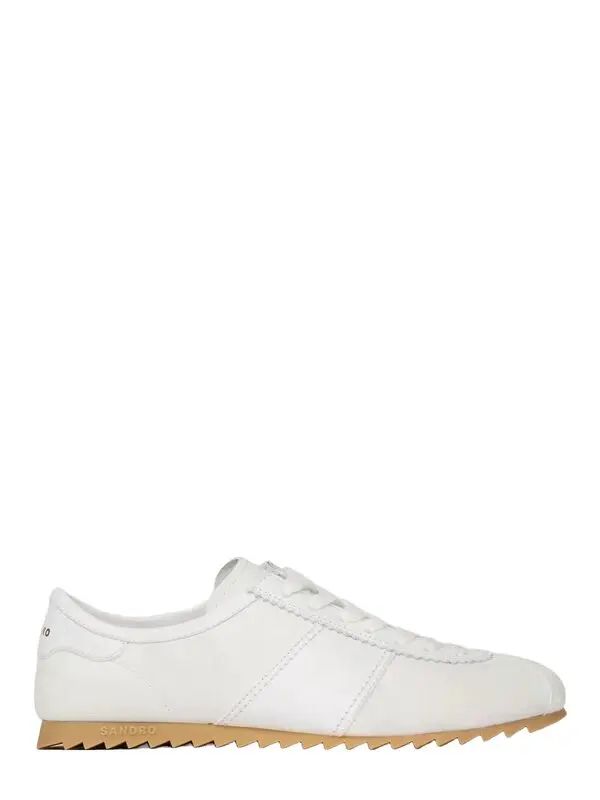 Sandro Panelled Lace-up Sneakers - White
