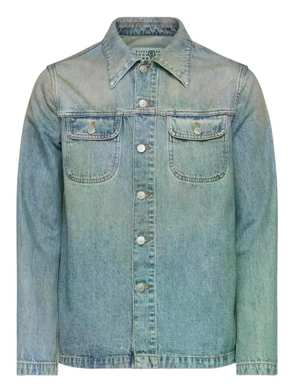 MAISON MARGIELA Chest-pockets Denim Jacket - Blue