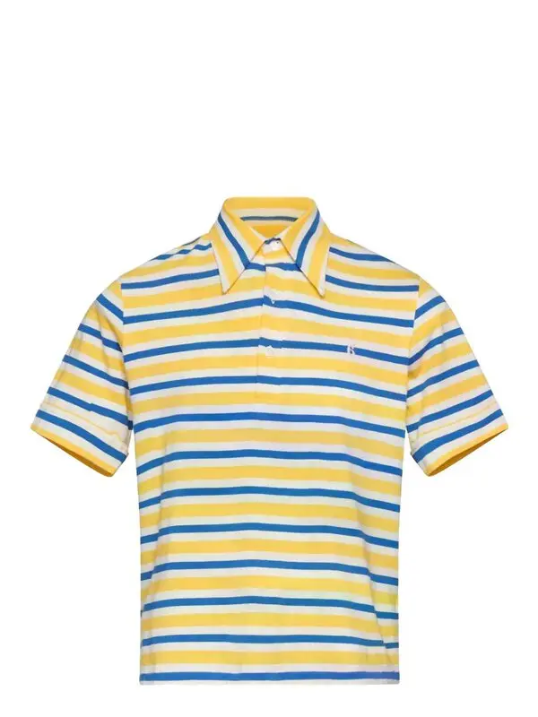 MAISON MARGIELA Striped Short-sleeve Polo Shirt - Yellow