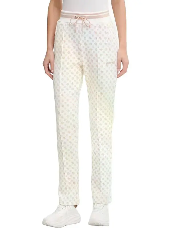 Guess Patterned Track Pants - White