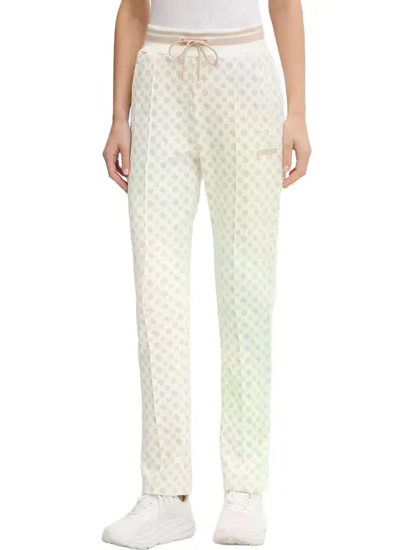 Guess Scuba Patterned Track Pants - White