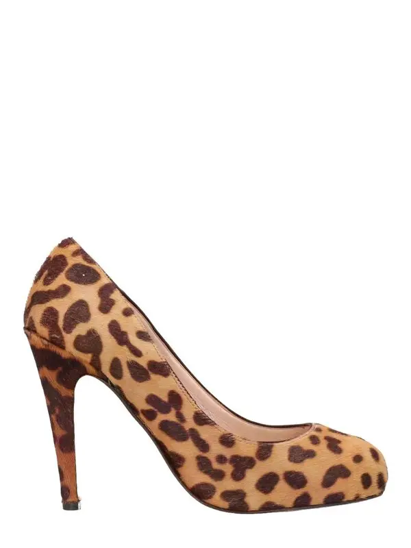 Miu Miu Leopard Print Heeled Pumps - Neutrals