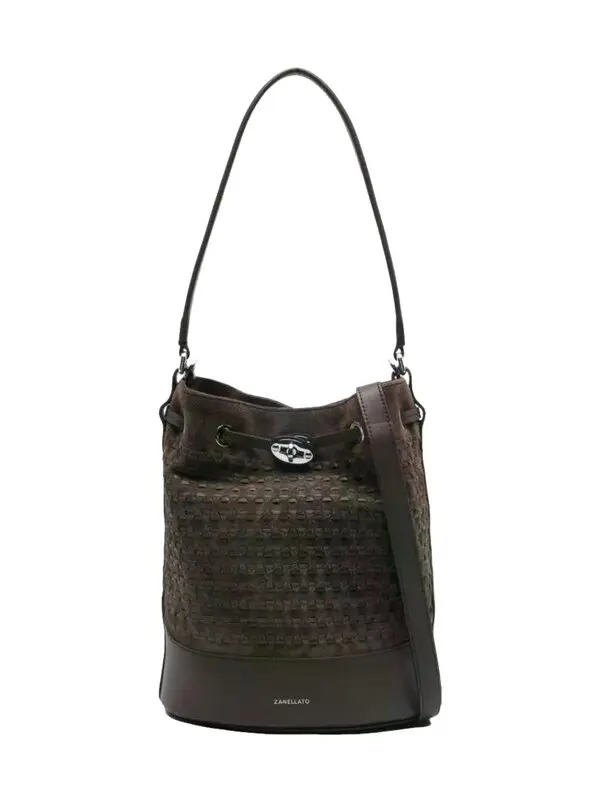 ZANELLATO Small Monda Leather Bucket Bag - Brown
