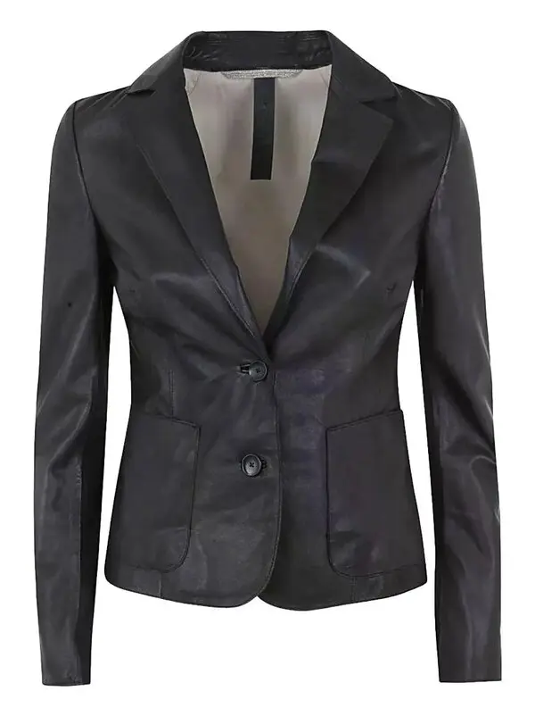 THE JACKIE LEATHERS Buttoned Blazer - Black