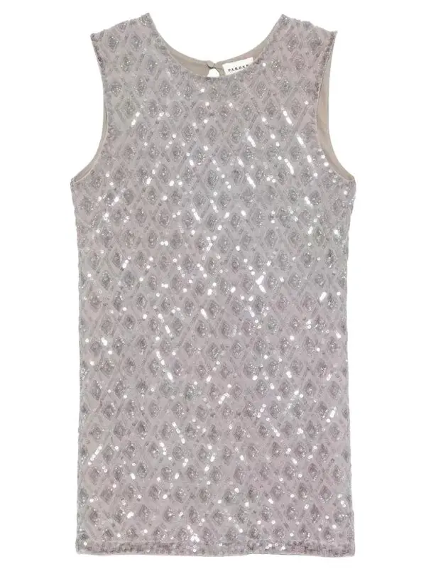 P.a.r.o.s.h Sequin Embellished Mini Dress - Neutrals